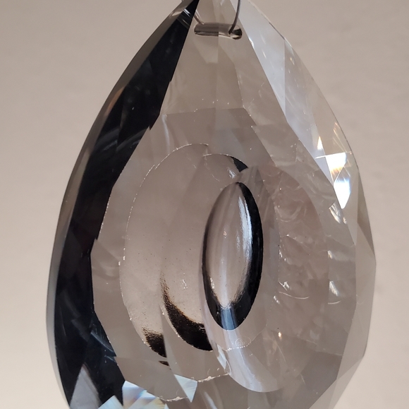 Unique Vintage | Art | Large Smokey Gray Crystal Glass Prism With ...